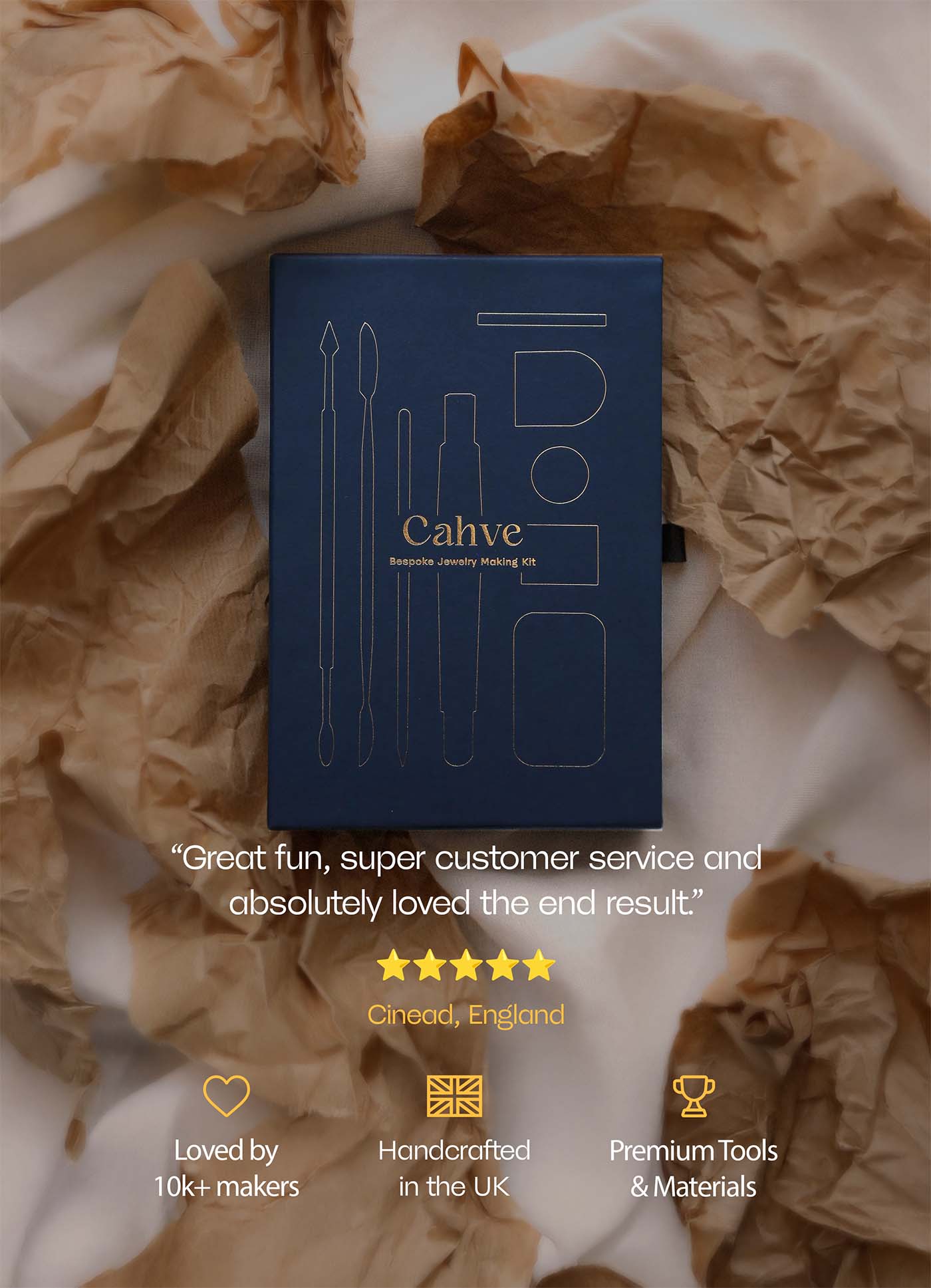 Cahve Bespoke Jewellery Making Kit - Ring, Necklace, Charm Making Kit ...